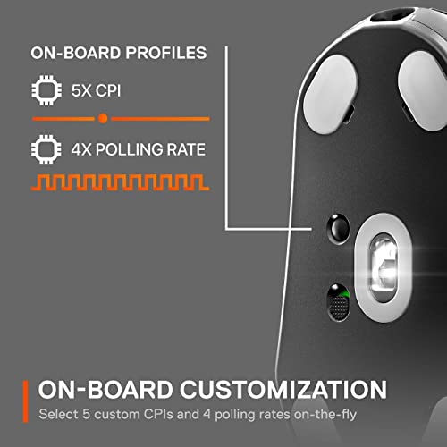 SteelSeries Prime Mini Wireless FPS Gaming Mouse – 100 Hour Battery – USB-C – 18,000 CPI TrueMove Air Optical Sensor – 5 Programmable Buttons – Magnetic Optical Switches – Mini Form Factor (Renewed)