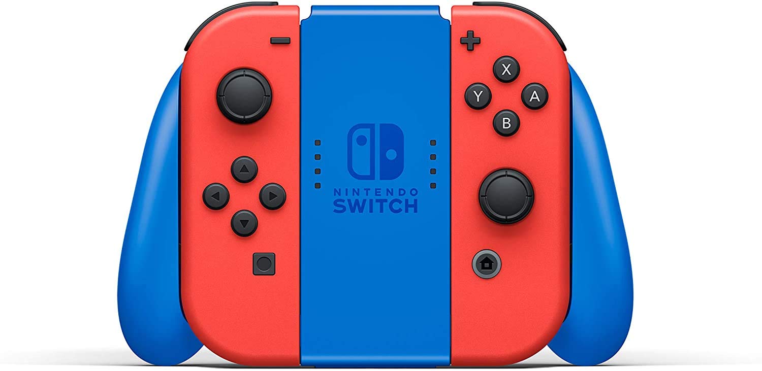 Newest Nintendo Switch Mario Red & Blue Edition 32GB Console Red Joy-Con, WiFi, Bluetooth, HDMI, Extra External 64GB Storage and Ultimate 18-in-1 Case