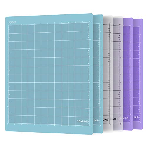 REALIKE 12x12 Cutting Mat for Cricut Maker 3/Maker/Explore 3/Air 2/Air/One(6 Mats), Variety Cut Mats Replacement Accessories for Cricut