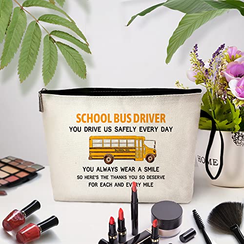 School Bus Driver Cosmetic Bag,Gift for School Bus Driver ,School Bus Driver Appreciation Gift,Thank You Gift for School Bus Driver,School Bus Driver Retirement Gift,End of The School Year Gift