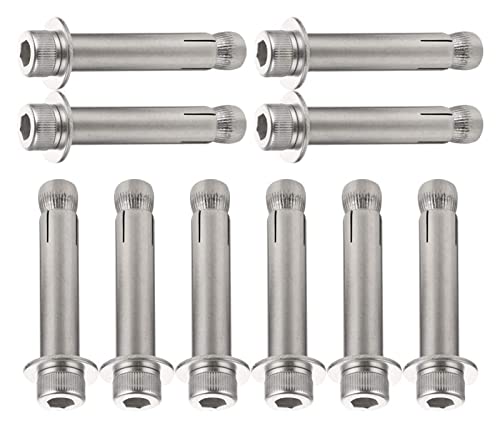 Expansion Screw, Stainless steel expansion bolts, screws, screws, Screw Diy Hardware Expansion Bolt - 304 Stainless Steel Extension Bolt Expansion Screw For Construction Fasteners (Color : M8*100 10pc