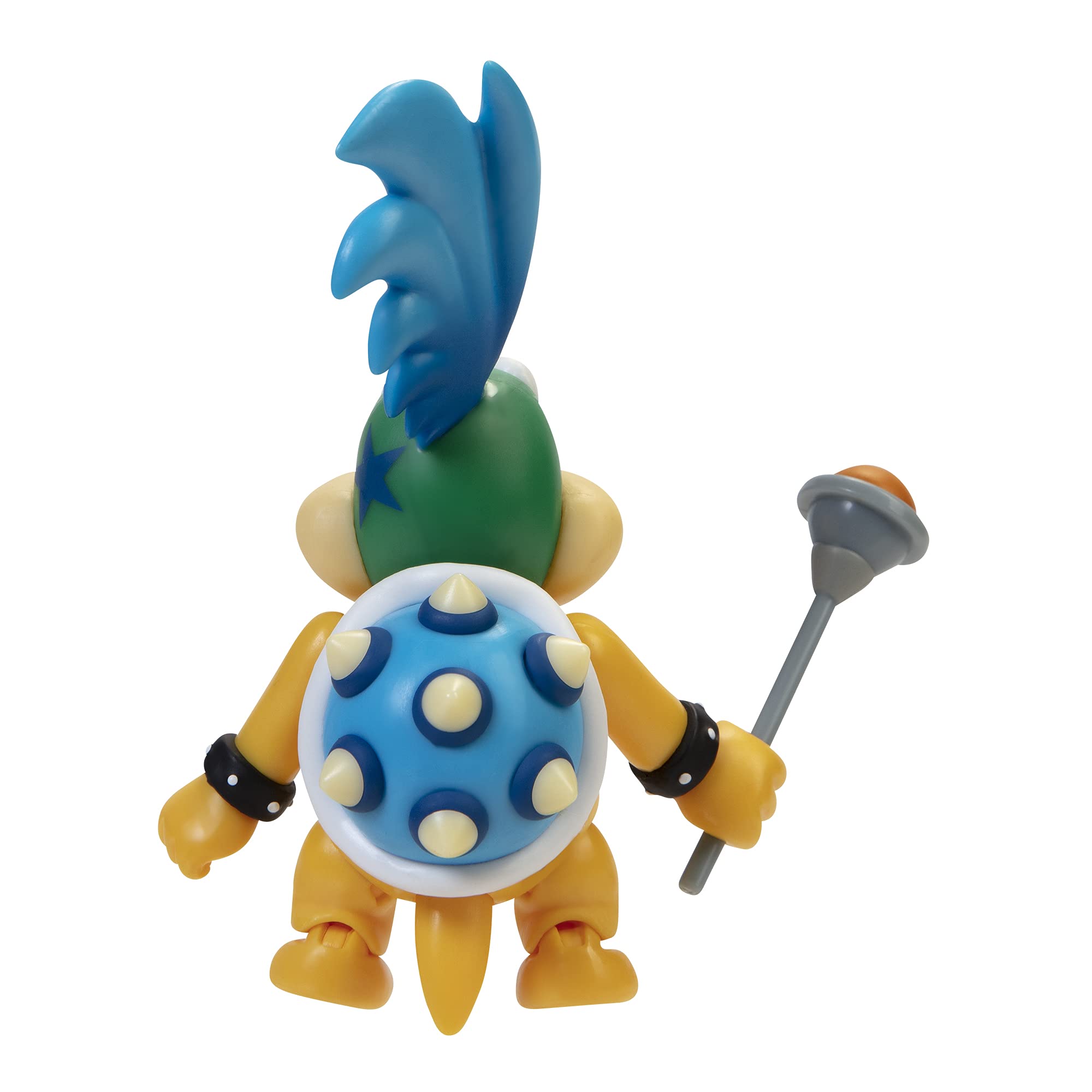 Super Mario Action Figure 4 Inch Larry Koopa Collectible Toy with Wand Accessory