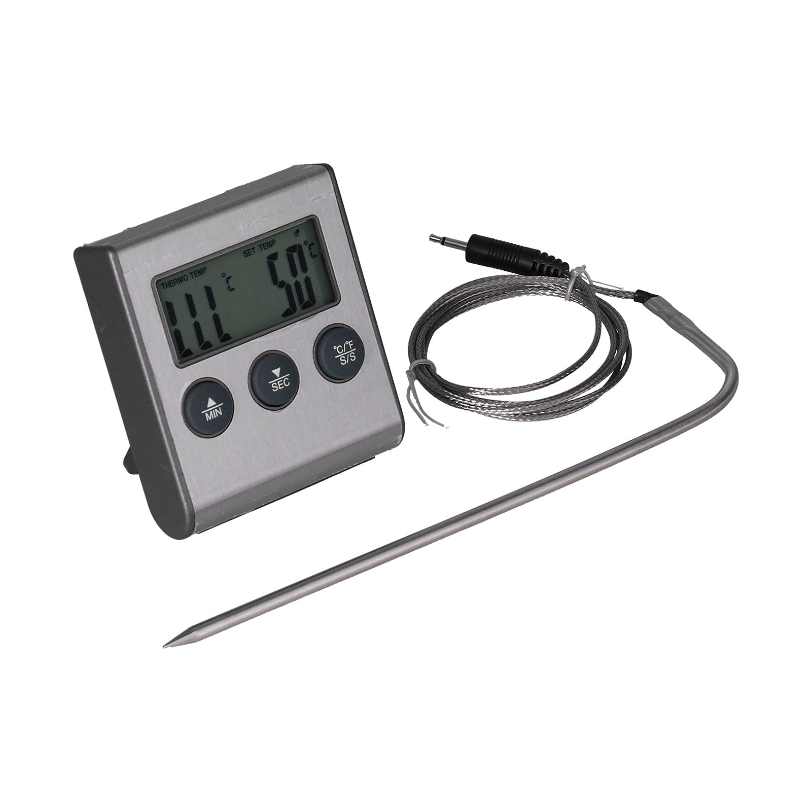 Digital Meat Thermometer for Cooking, Magnet Design Barbecue Thermometer with Alarm Function, Food Meat Temperature Meter Grill Thermometer for Kitchen
