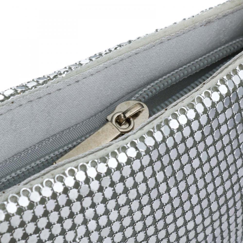 Crystal Rhinestone Purse for Party, Clutch Purses for Women Wedding Evening Handbags (Silver)