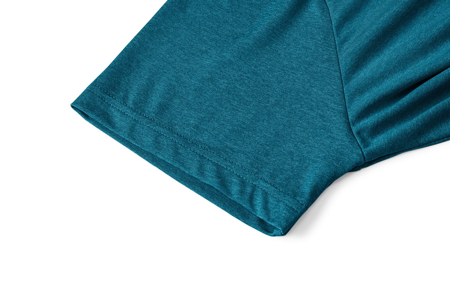 CRYSULLY Shirts for Women Golf Short Sleeve V Neck Workout Tennis Polo Shirt Peacock Blue