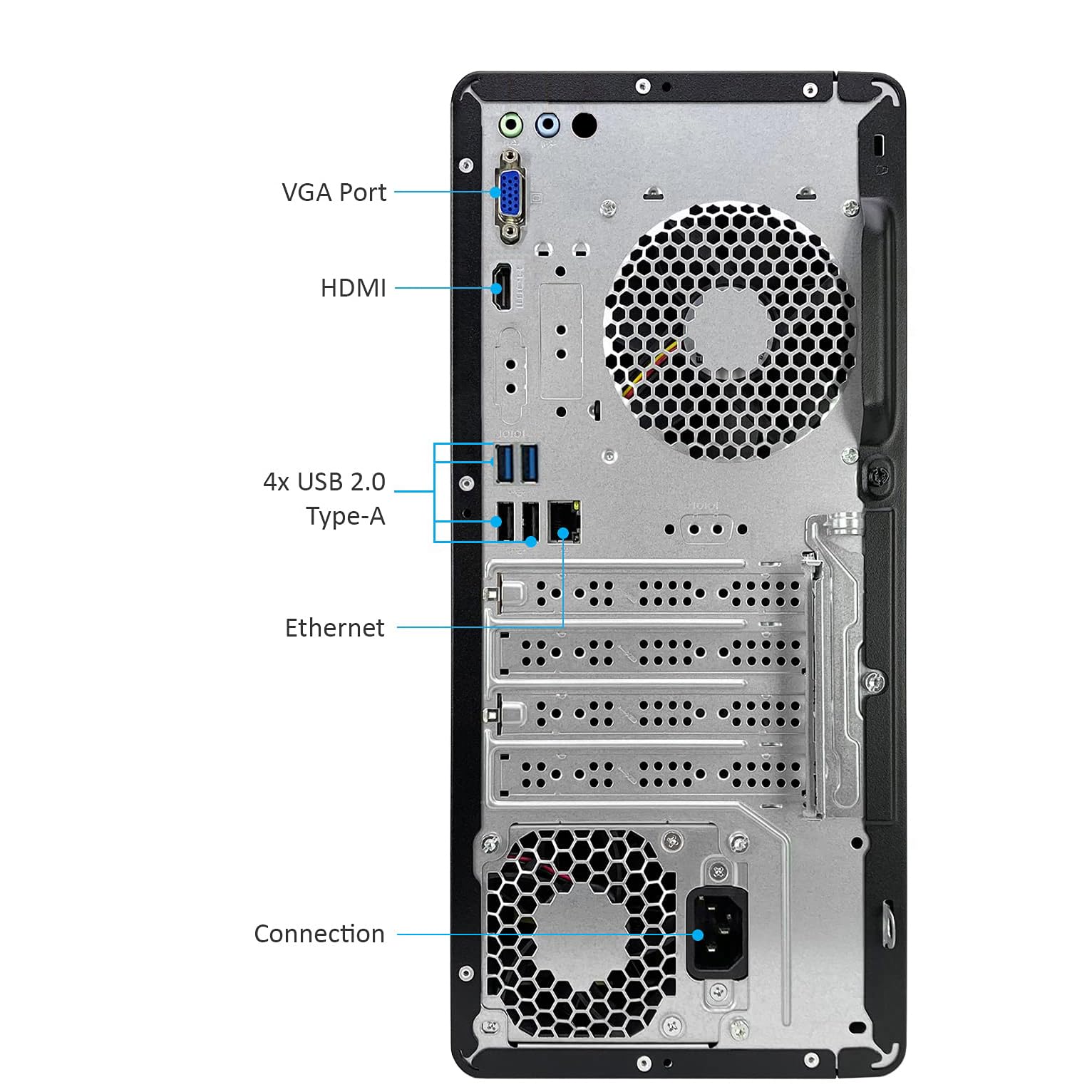 HP Pavilion Tower Desktop Computer, Octa-Core AMD Ryzen 7 5700G (Beat i7-11700K), 12GB DDR4 RAM, 4TB PCIe SSD, WiFi 6, Bluetooth, RJ-45, HDMI, VGA, Keyboard and Mouse, Windows 11 Pro, WE/PGPY