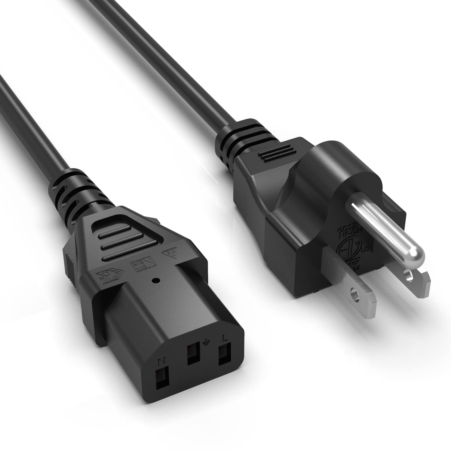 Superer 3 Prong AC Power Cord Cable Fit for Sony PlayStation PS3 First Generation(Fat), Xbox 360 1st Generation(Fat) Replacement