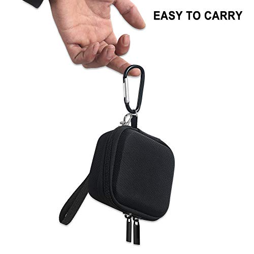 Geiomoo Compatible with Jabra Elite 4 Active Headphone Hard Carrying Case Cover, Portable Shockproof Travel Protective Bag with Carabiner (Black)