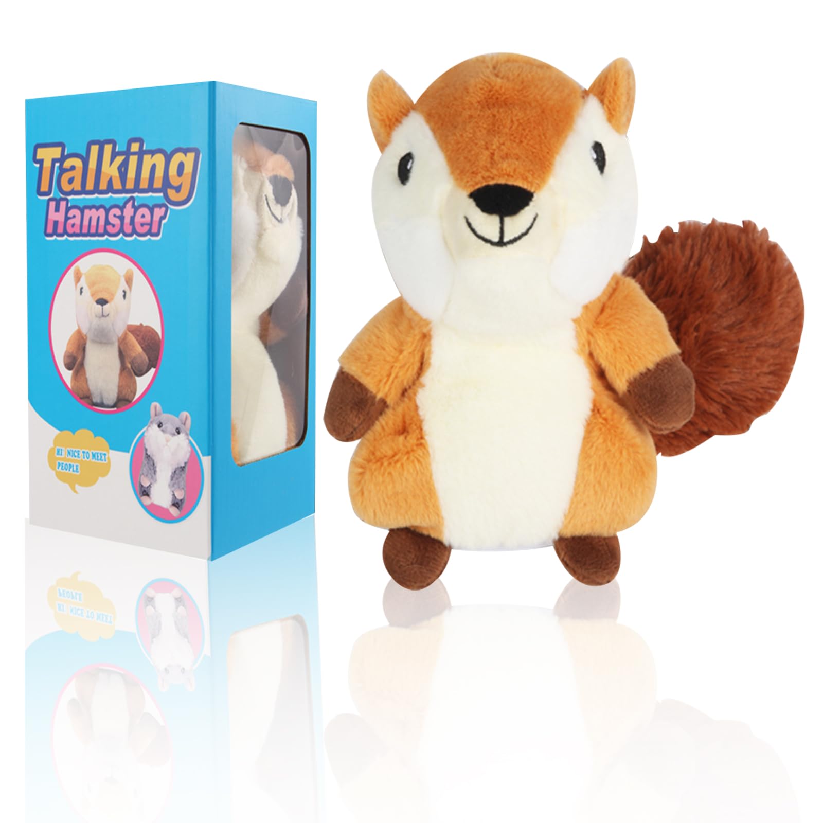 XYH Toddler Toys Talking Hamster Repeats What You Say, Electronic Pet Talking Plush Toy, Ideal for Kids, Also Gift of Christmas.
