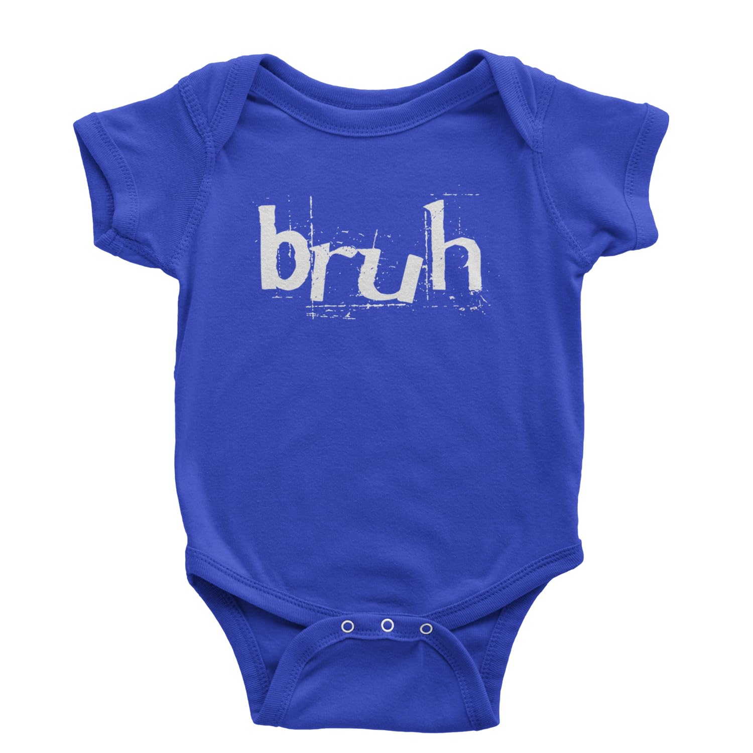 Expression Tees One-Piece Bruh Brah Bro Dude Newborn Royal Blue Romper