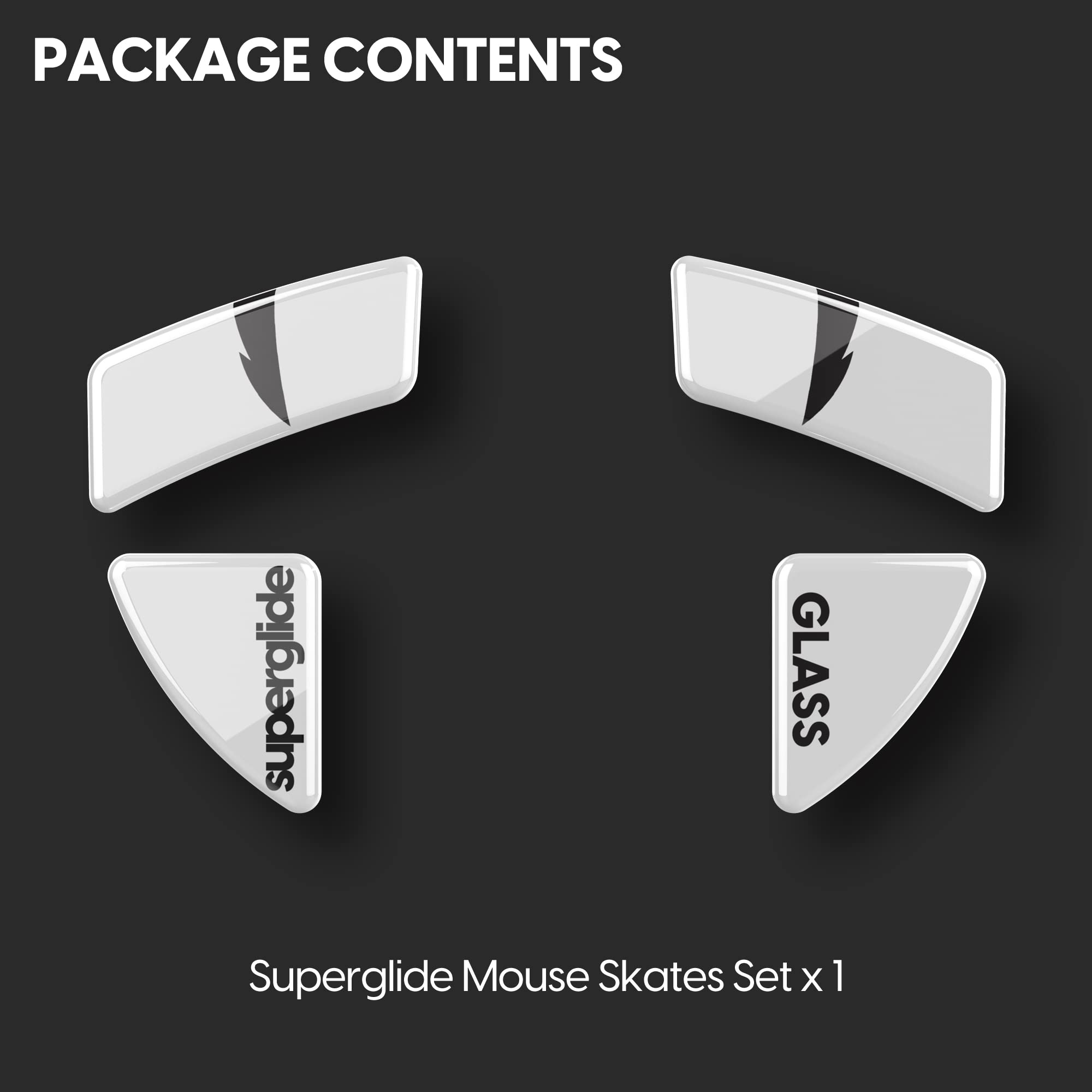 Superglide - Fastest and Smoothest Mouse Feet/Skates Made with Ultra Strong Flawless Glass Super Fast Smooth and Durable Sole for Razer Viper Ultimate [White]