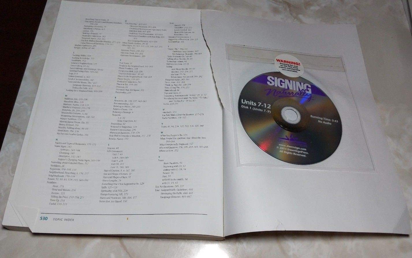 Signing Naturally Student Workbook, Units 7-12