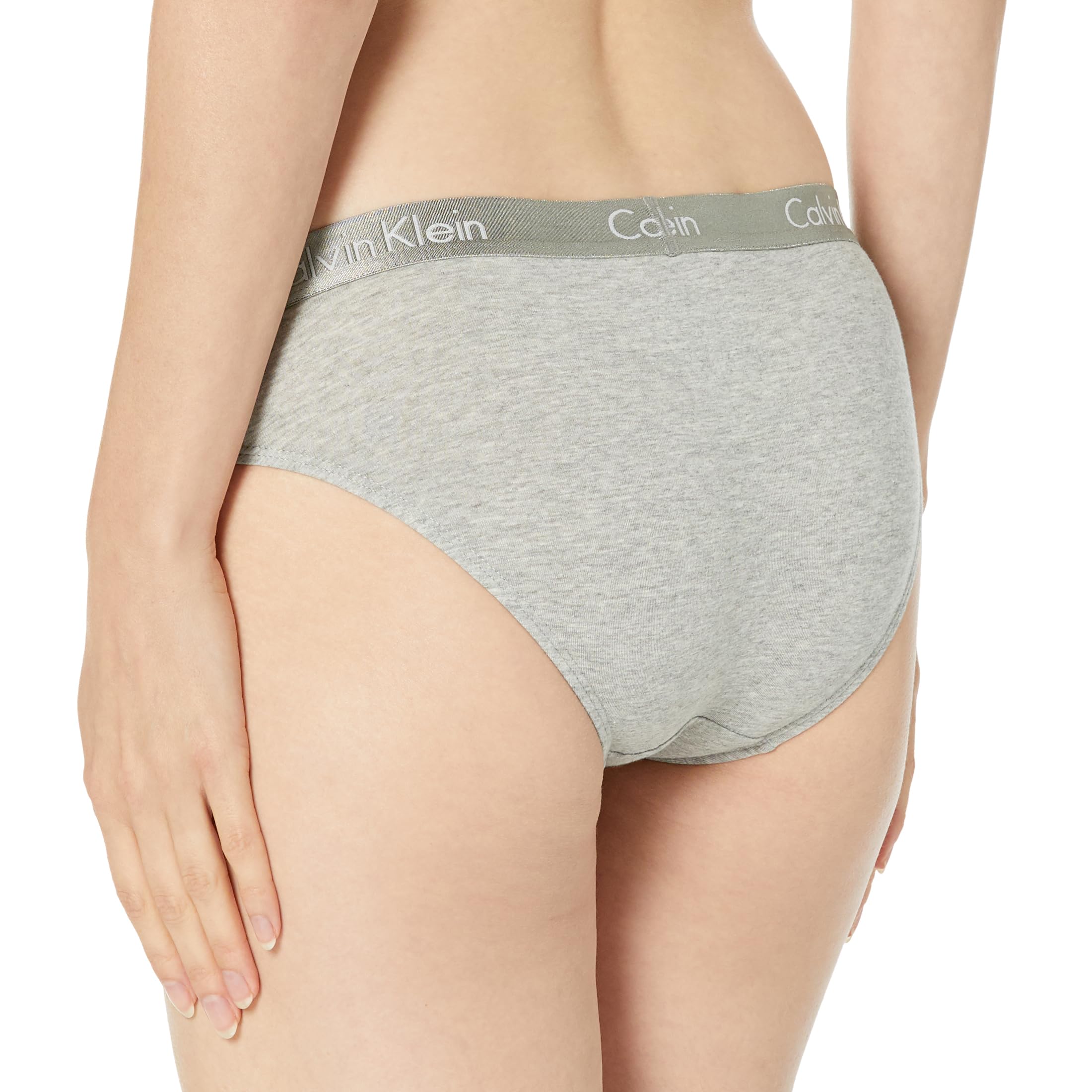 Calvin Klein Women's Motive Cotton Multipack Bikini Panty, Black/Classic White/Grey Heather