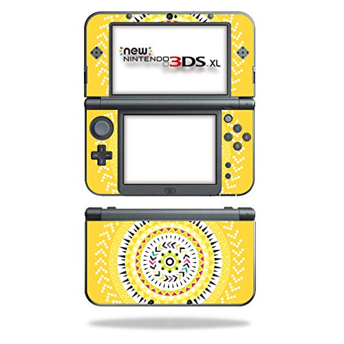 MightySkins Skin Compatible with New Nintendo 3DS XL (2015) Cover wrap Sticker Skins Yellow Aztec