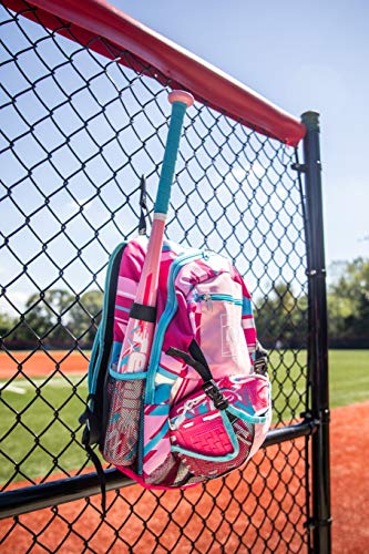 Rawlings | REMIX Backpack Equipment Bag | T-Ball & Youth Baseball / Softball | Pink