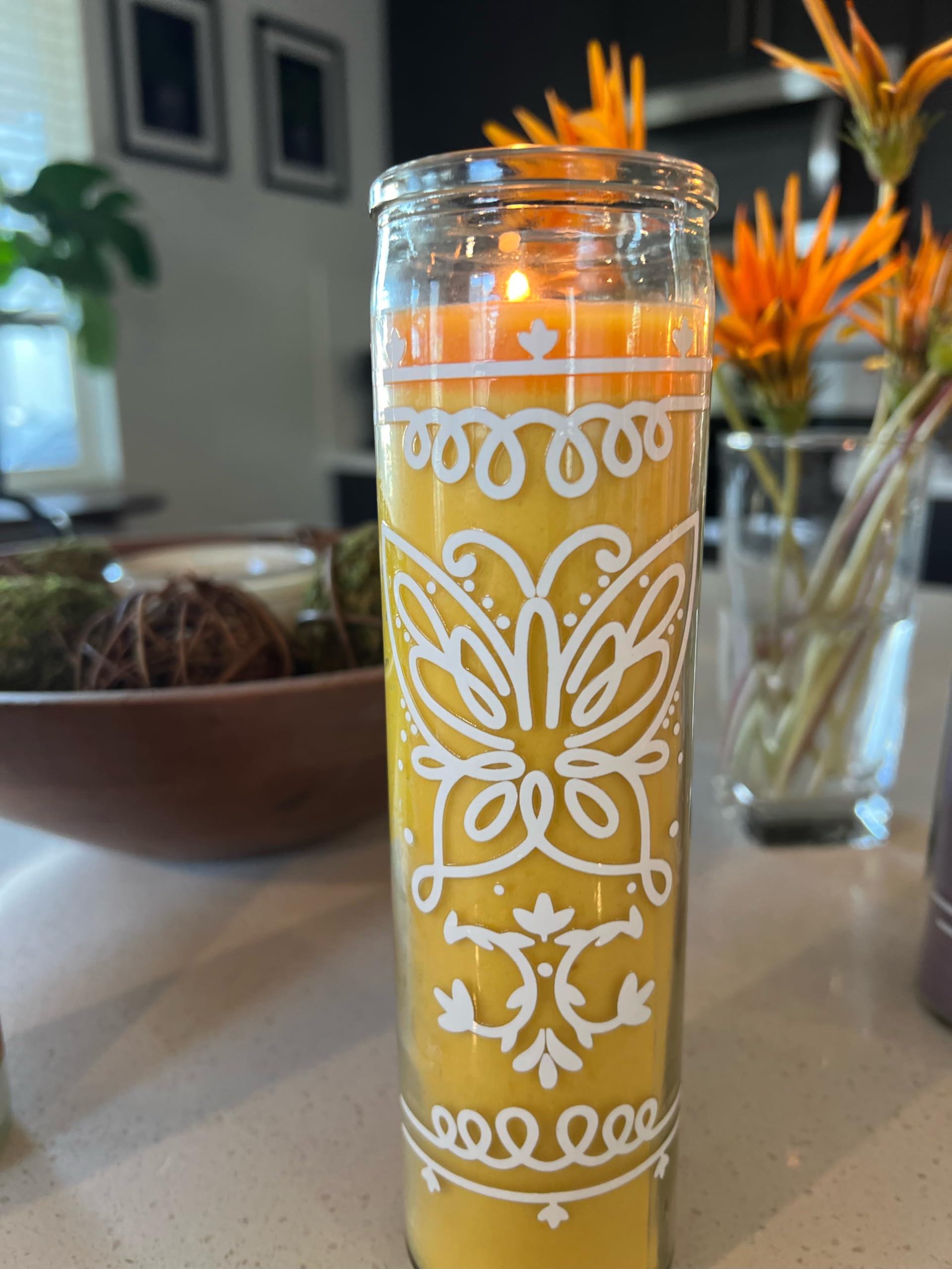 State & Water Encanto Inspired Butterfly Decals for Prayer Candles, 8 Pack (4 White, 4 Gold), fits 8 inch Tall Glass jar (not Included)