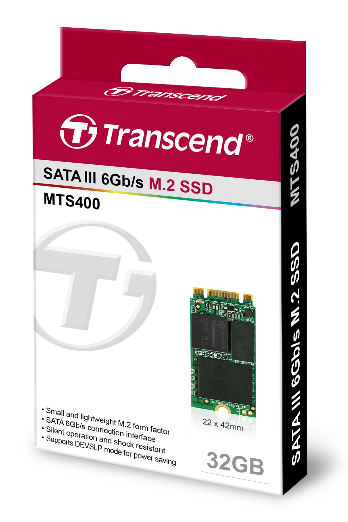 Transcend 32 GB SATA III 6Gb/s MTS400 42 mm M.2 SSD Solid State Drive TS32GMTS400
