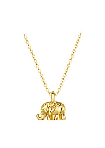 Hundred River Friendship Clover Necklace Unicorn Good Luck Elephant Necklace with Message Card Gift Card(2&3pack) (Elephant 2pack)