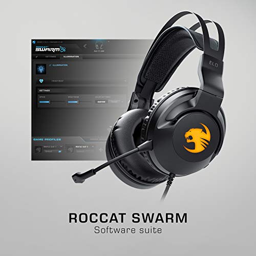 ROCCAT Pyro Mechanical Gaming Keyboard with RGB Lightning, Black (ROC-12-622) Burst Pro Lightweight Optical Gaming Mouse & ROCCAT Elo 7.1 USB Wired Surround Sound PC Gaming Headset