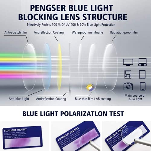 hunsquer Blue Light Glasses for Women Blue Light Blocking Glasses Men Computer Gaming Blue Screen Glasses Mens Blue Light Blocker Glasses