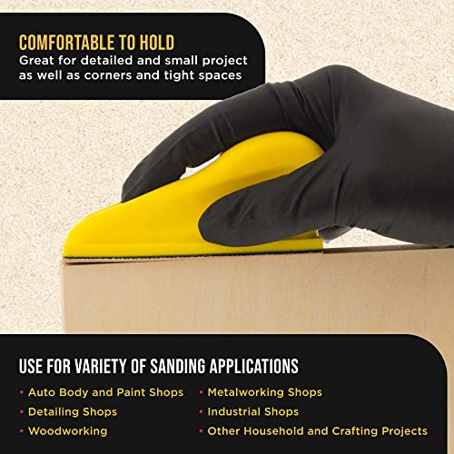 Dura-Gold Micro Hand Sanding Block Kit, 3.5β x 1β Pad, Hook & Loop Backing, 40 Sandpaper Sheets, 5 Each 60, 80, 120, 180, 220, 320, 400, 600 Grit - Wood Woodworking, Small Detail Finishing Sander