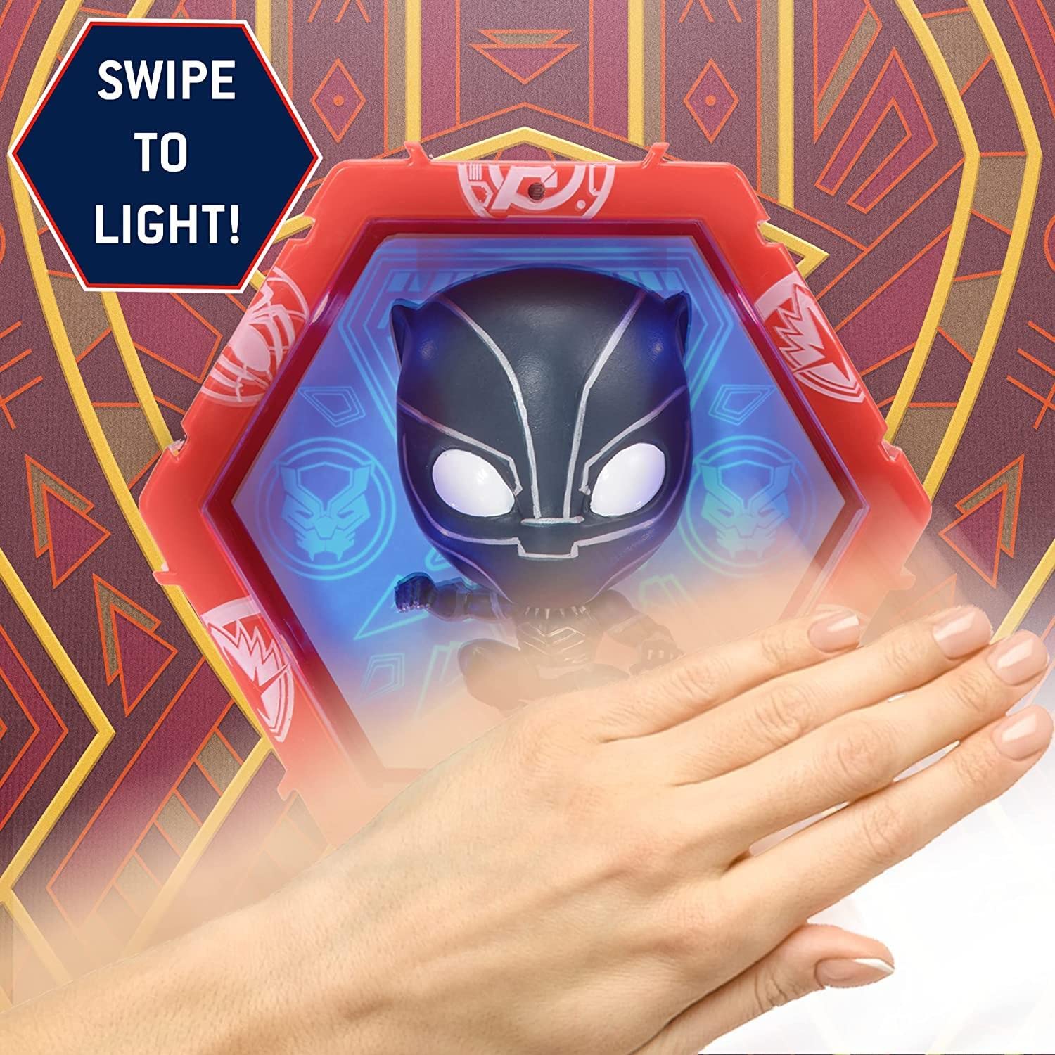 WOW! PODS Avengers Collection - Wakanda Forever Black Panther | Superhero Light-Up Bobble-Head Figure | Official Marvel Collectable Toys & Gifts,4 inches