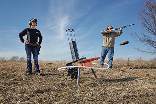 Champion Workhorse Electronic Clay Pigeon Thrower, Compact Skeet Thrower with 50 Clay Magazine