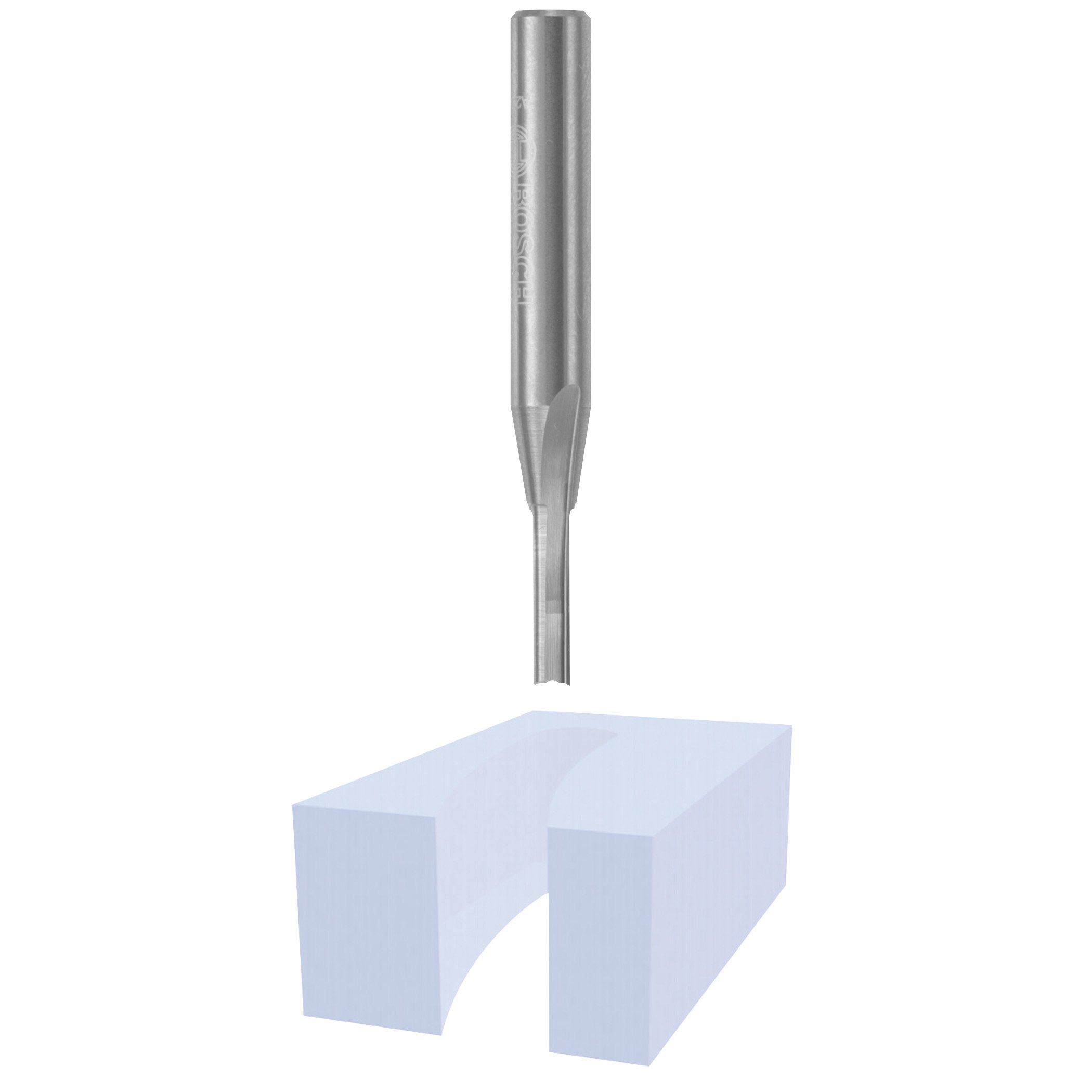 BOSCH 86007M 1/8 In. x 1/2 In. Solid Carbide 2-Flute O-Flute Bit