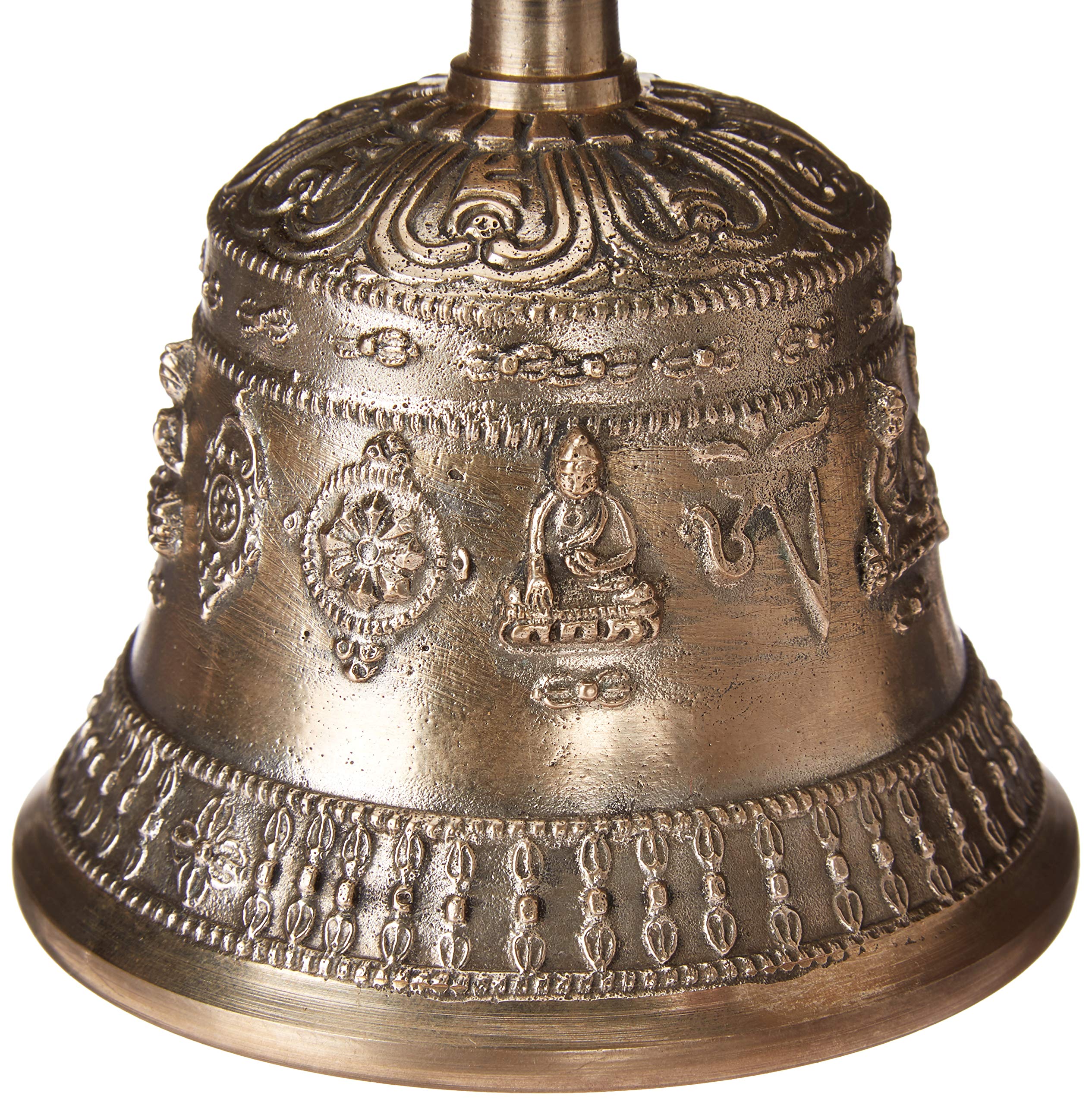 Singing Bowl Nepal Tibetan Buddhist Meditation Bell And Dorje Set - Dharma Objects Bell Of Enlightenment From Nepal 7 Inches