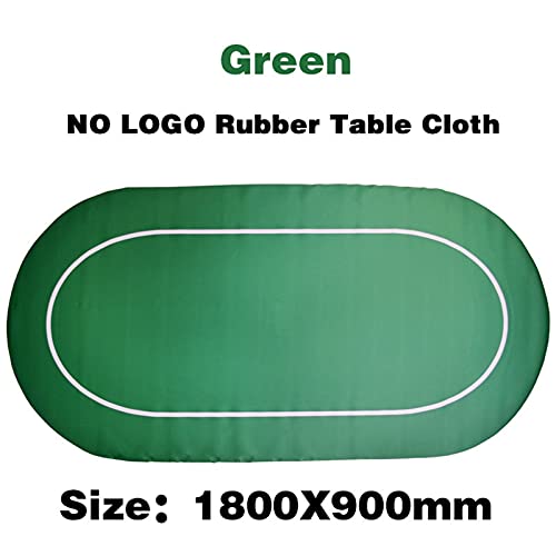 Craps and Roulette Table Felt Poker Tablecloth NO Logo NO Printing 18090cm Texas Baccarat Poker Chip Table Mat Oval Rubber Poker Gambing Mat Green Table Cloth