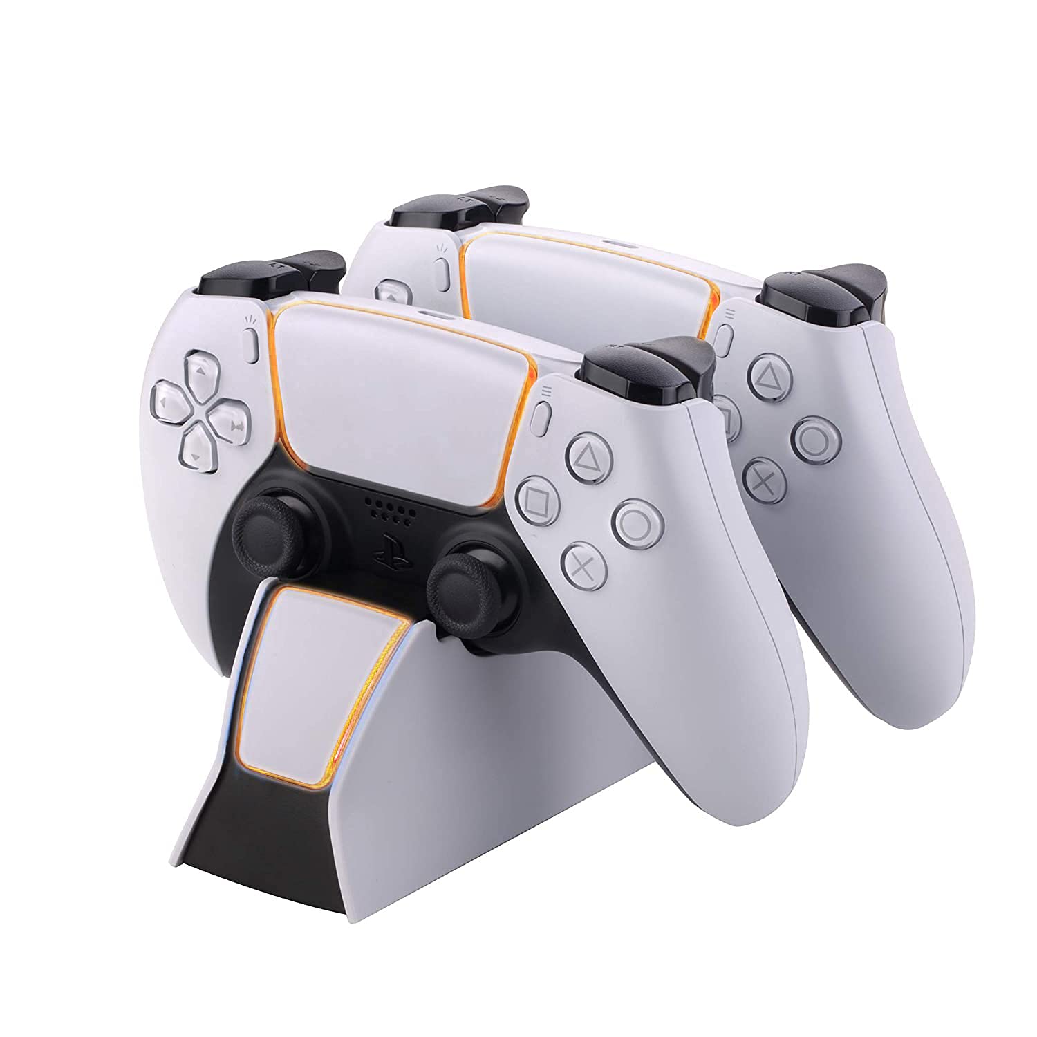 Charger for PS5 DualSense Fast PS5 Controller Charging Station Controller Charger with LED Indicator Fast Dualsense Charging Station Dock for Dual Playstation 5 Dualsense