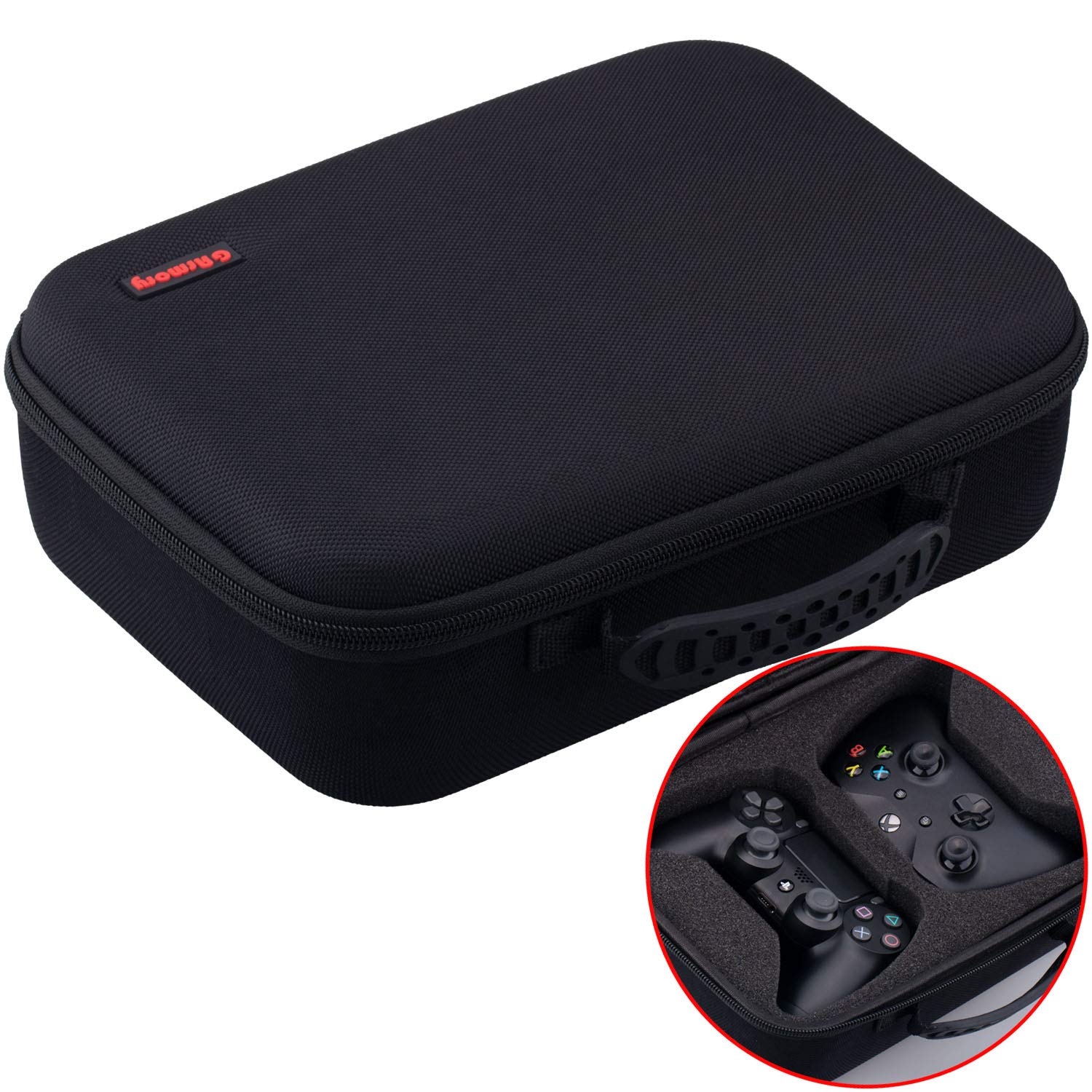 YoRHa Dust & Water Proof Universal Travel Carrying Hard Case for Dual Any Regular Sized Controller e.g. PS5, PS4, Xbox Series X/S, Xbox One, Switch Pro, Stadia etc.