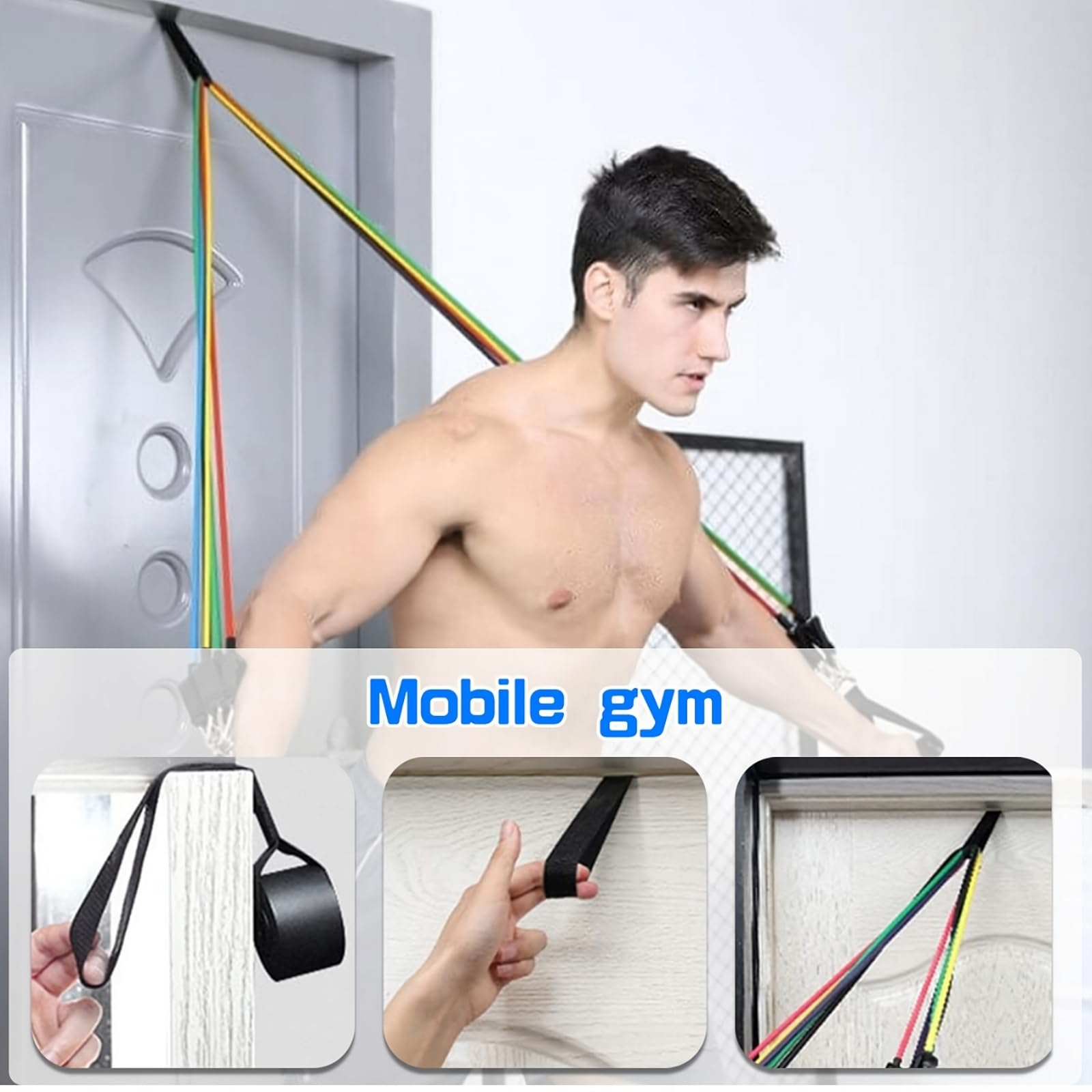 CENIVI Resistance Bands Set for Resistance Training, Physical Therapy, and Home Workouts - Ideal Exercise Bands with Handles for Men and Women - Perfect Weight Bands for Home Strength Training
