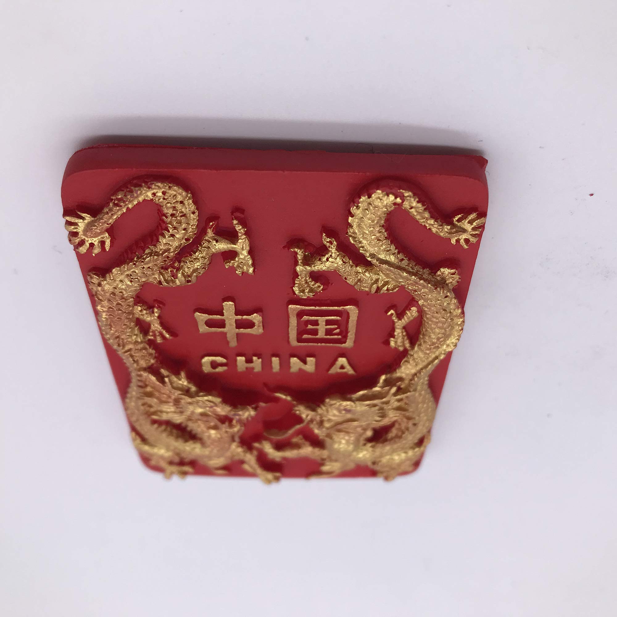 Chinese Dragon 3D Refrigerator Magnet China Souvenirs Sticker,Beautiful Myth China Fridge Magnet,Red Home and Kitchen Decoration
