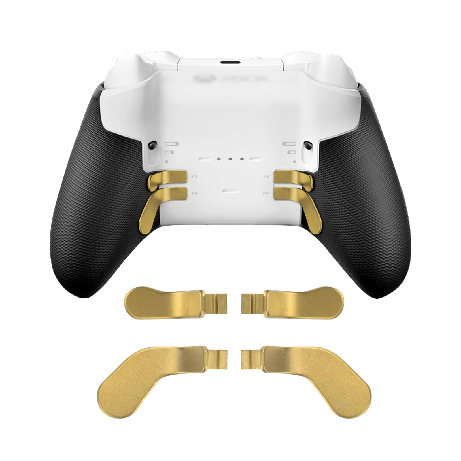 Elite Series 2 Paddles - Accessories for Xbox Elite Controller Series 2 Core, Stainless Steel Replacement Part for Xbox One Elite Controller(Gold)