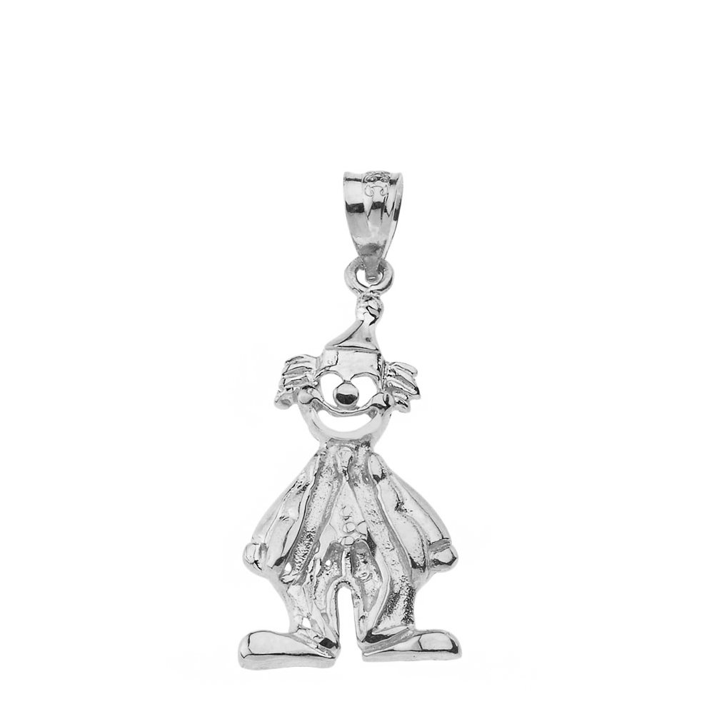 Claddagh Gold High Polish 925 Sterling Silver Auguste Clown Charm Pendant