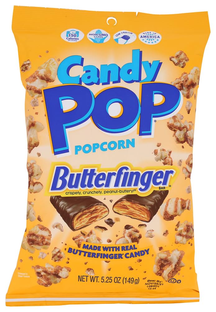 Cookie Pop Popcorn Butterfinger Popcorn 5.25 OZ (Pack of 2)