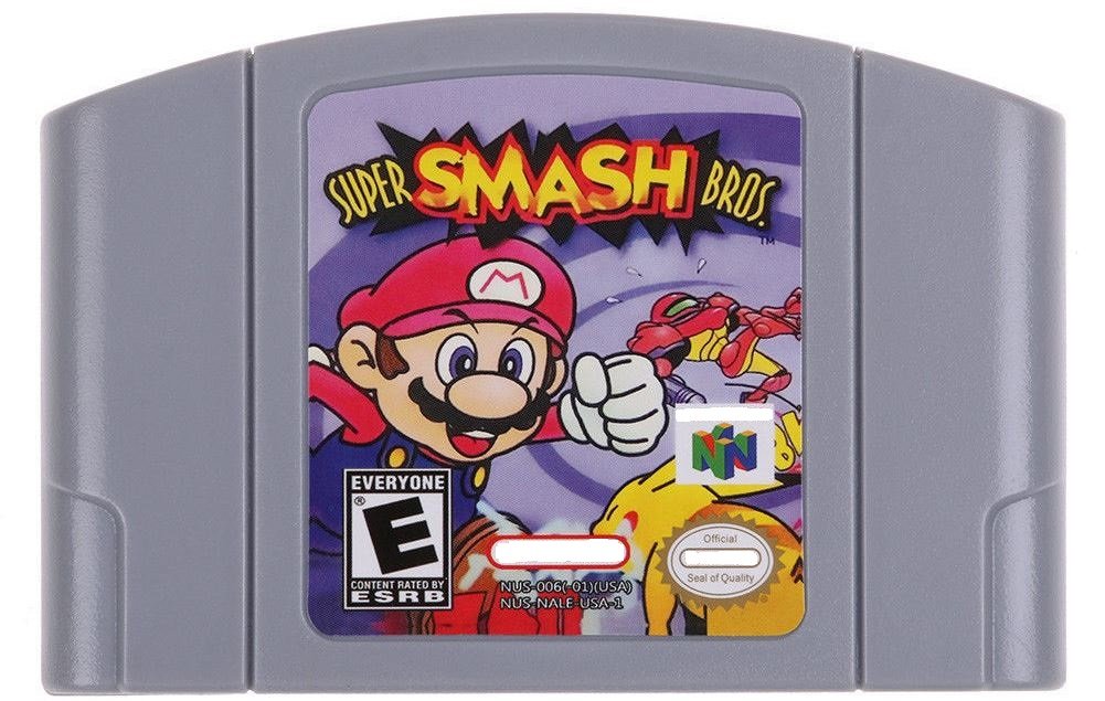 Super SmashBros. n64 - Video Game Cartridge Card - Compatible model NINTENDO - English - US Version - Super Smash Bros. n64 Bit 64