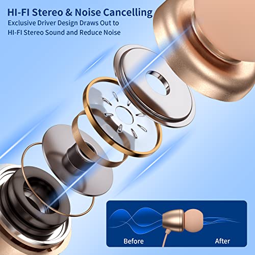 Neckband Bluetooth Headphones, Wireless Neckband Headset Retractable with Sweatproof Stereo Earbuds Call Vibrate Alert Earphones with Mic Compatible with iPhone, Android, iPad, Samsung (Rose)