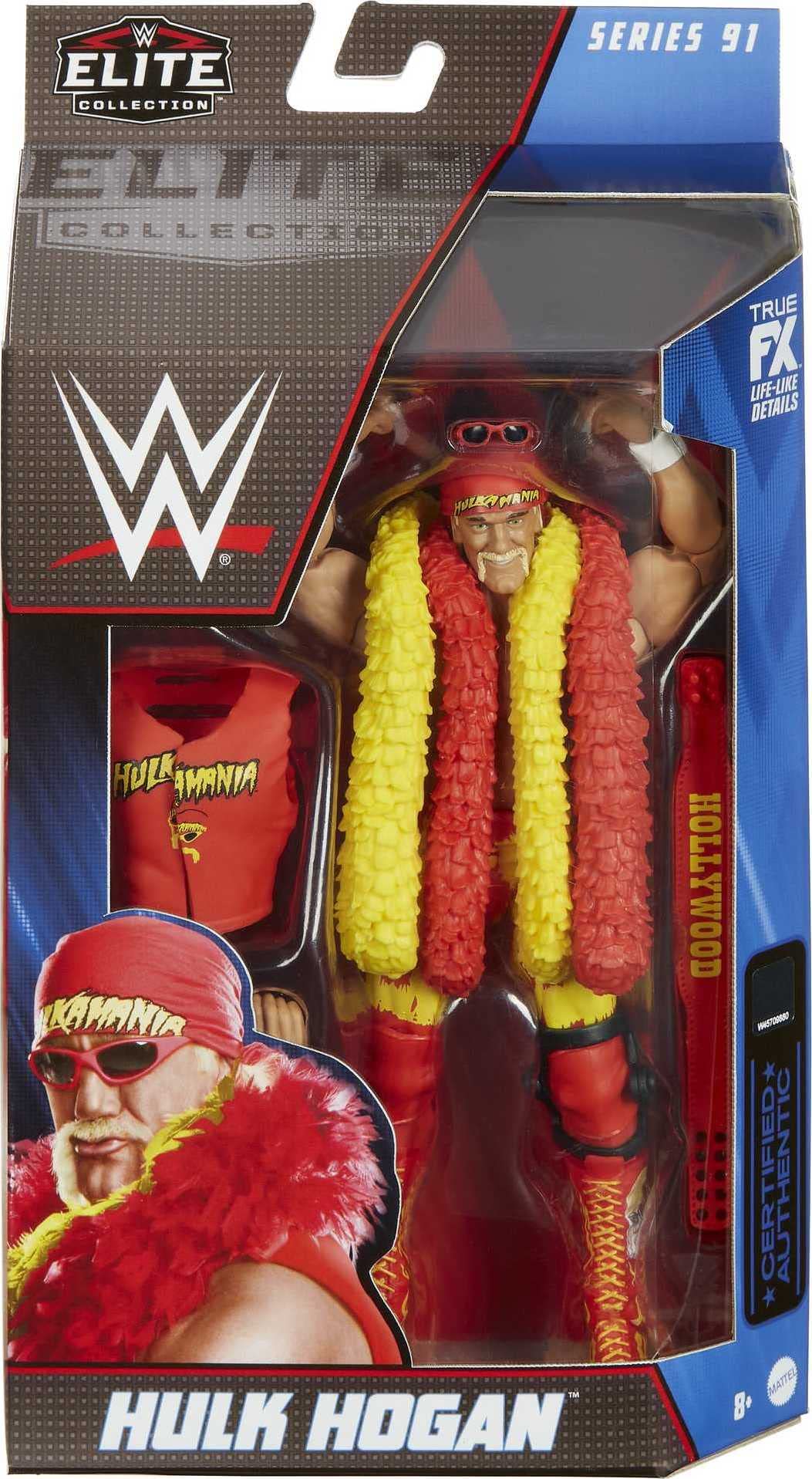 WWE Elite Collection Action Figure Hulk Hogan 6-inch Posable Collectible for WWE Fans Ages 8 Years Old & Up