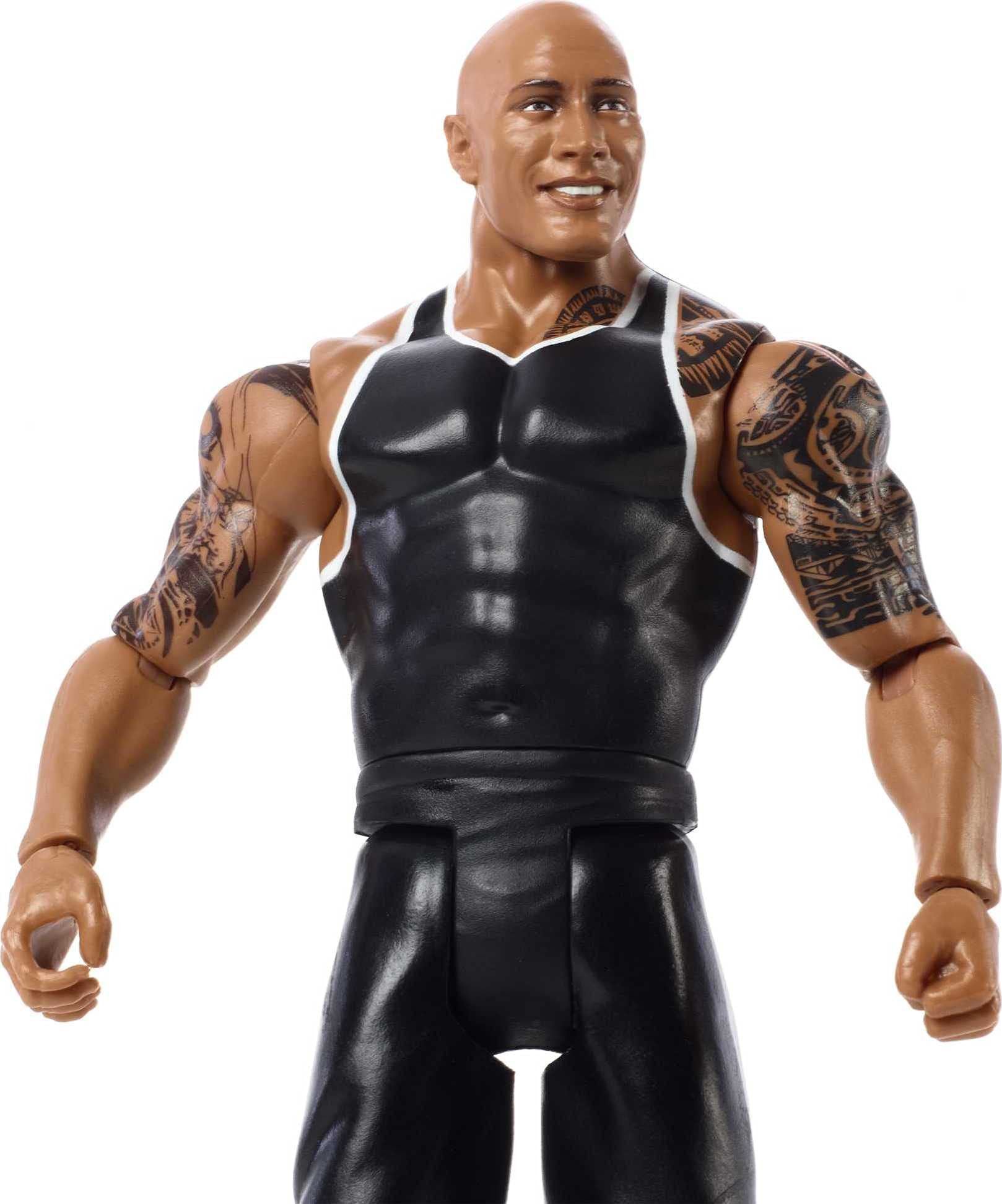 WWE MATTEL Top Picks The Rock Action Figure, 6-in Posable Collectible & Gift for Ages 6 Years Old & Up