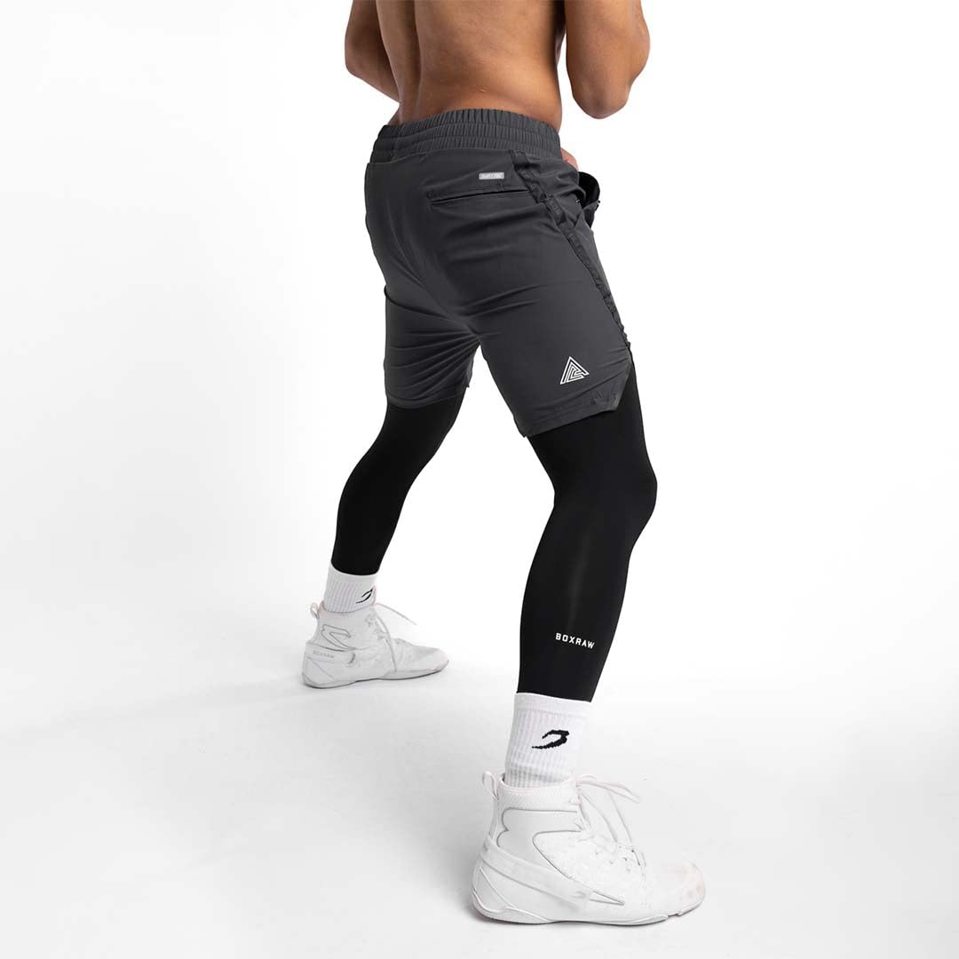 Creed Pep 2-in-1 Shorts (Charcoal/Black - M)