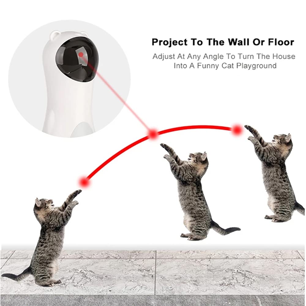 Cat Toys Interactive Electronic, Automatic Cat Toys for Indoor Cats, Kitten Toys for Trainning Exercise USB Charging 360 Degree Rotation Automatic Cat LED Laser Toys .
