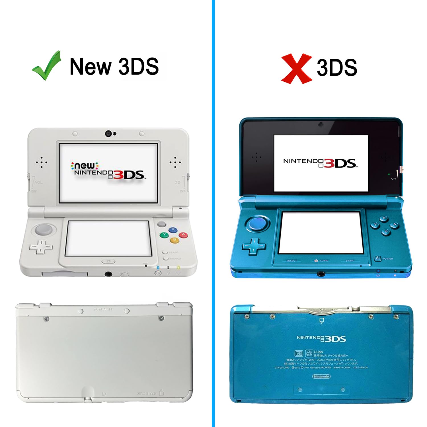 OSTENT Hard Crystal Case Clear Skin Cover for Nintendo New 3DS Console