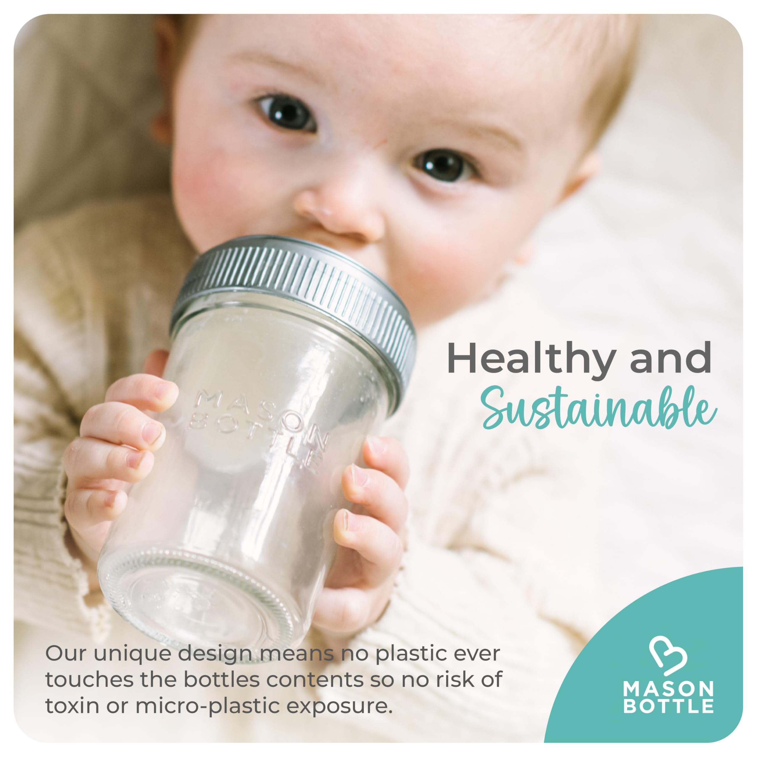Mason Bottle Plastic Mason Jar Rings/Bands (Set of 3) Fits All Regular Mouth Mason Jars, Reusable and Rust-Free, Non-Toxic BPA Free (Silver, Regular-Mouth)