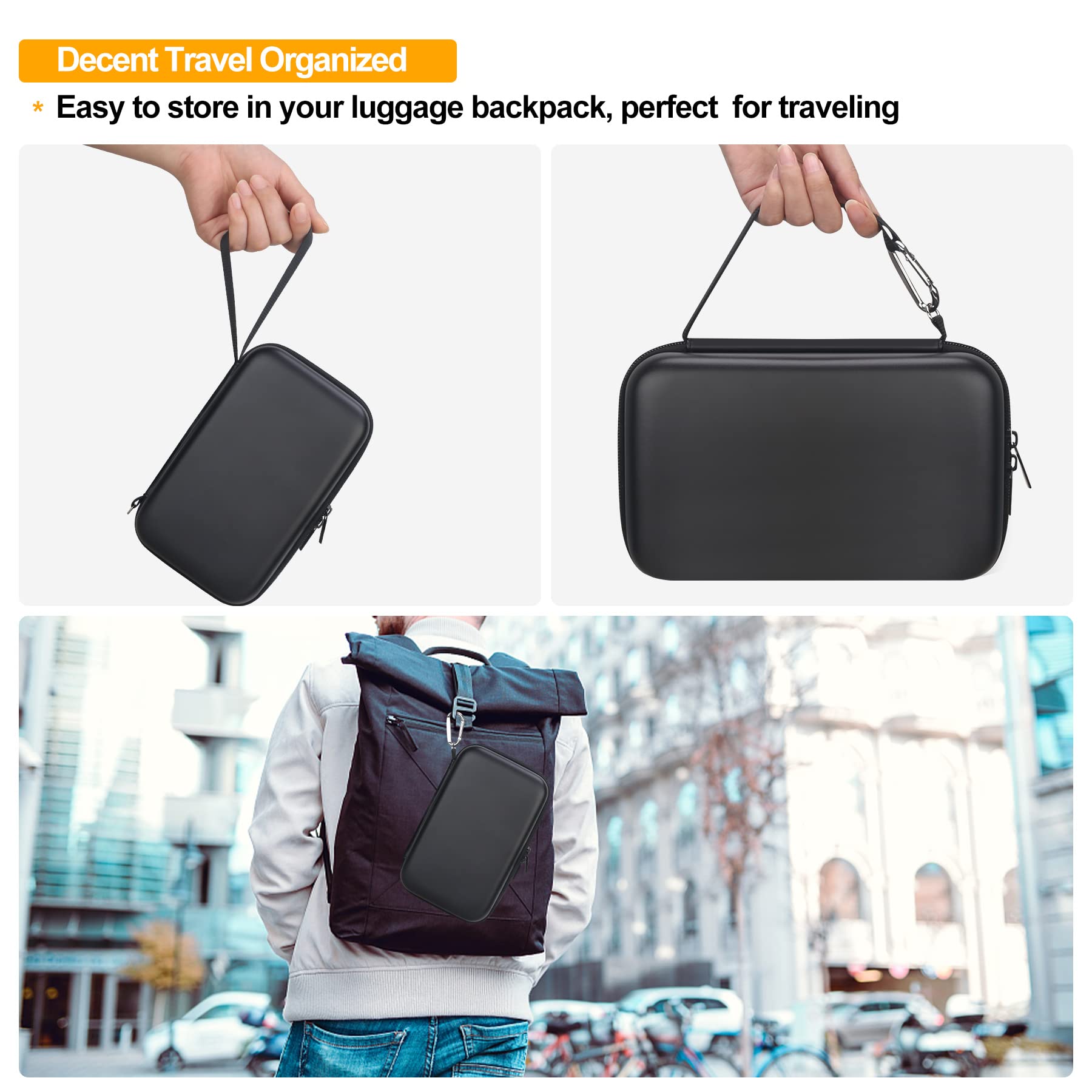 Elonbo Flash Drive Case, USB Storage Bag, Thumb Drive Memory Card SD SDXC SDHC Card Holder Organizer for SanDisk Samsung Netac PNY TOPESEL SamData YubiKey USB Stick Flash Drives, Black (Case Only)