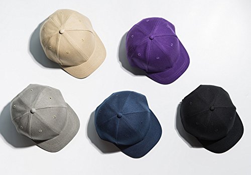CLAPE Baseball Cap Short Brim Cotton Twill Cap Trucker/Baseball Style Cap Black