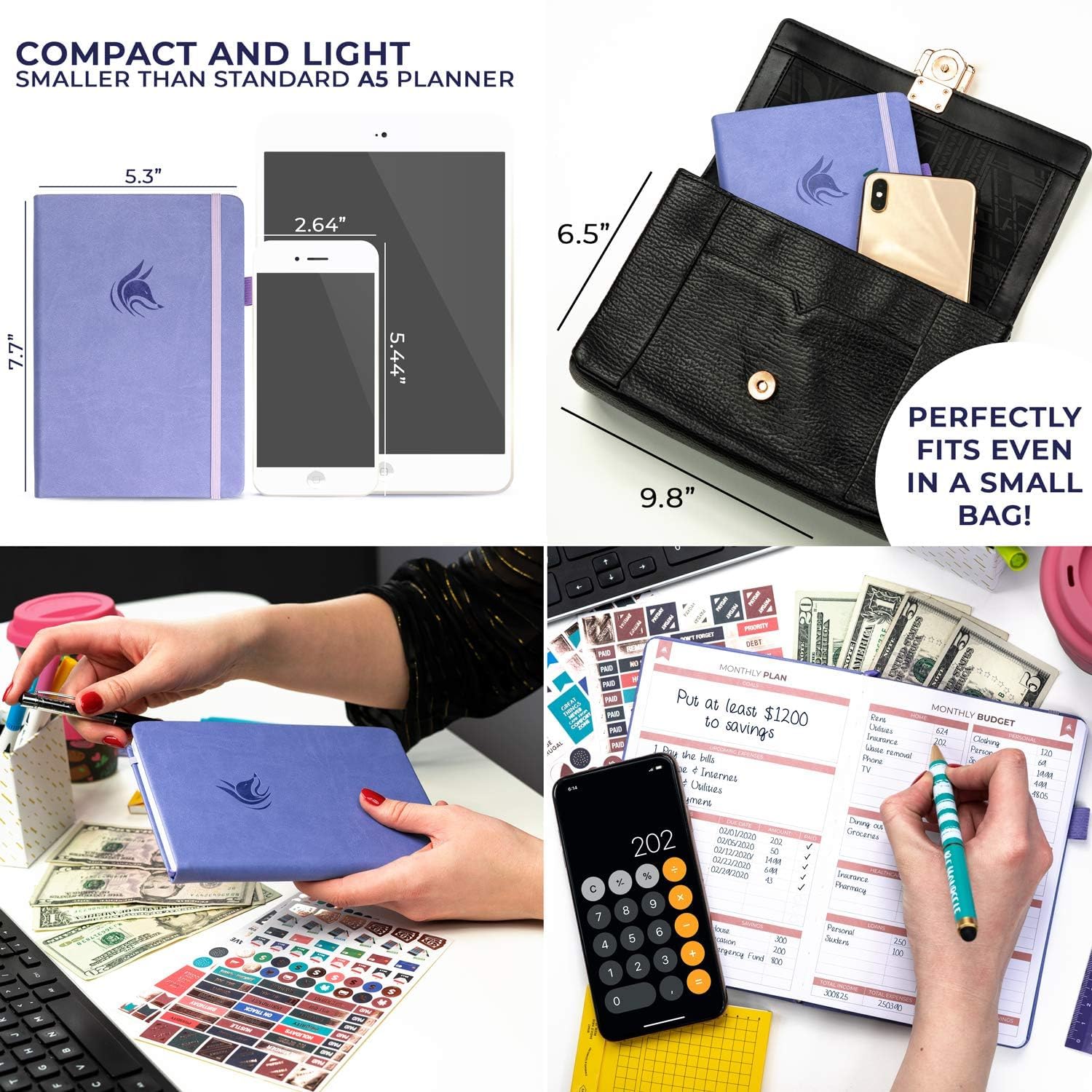 Clever Fox Budget Book 2.0 – Simple Budgeting Planner for Beginners – Financial Notebook with Money Spending, Debt & Bill Tracker (Lavender)