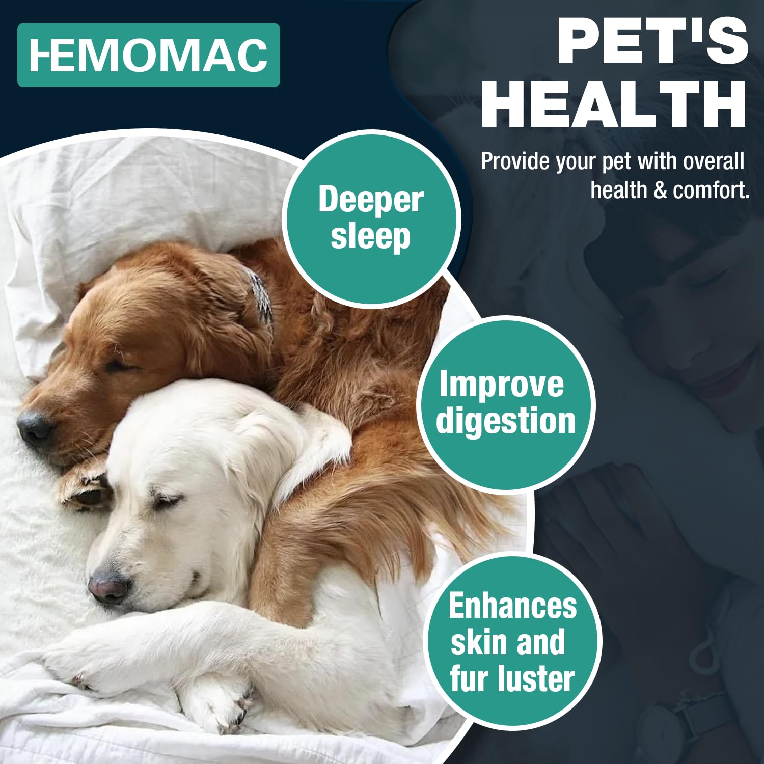 HEMOMAC Hemp Oil for Dogs & Cats Hip Joints Support Organic Hemp Oil Drop Help for Pet Аnxiеty, Pаin, Strеss, Slееp, Аrthritis, Sеizures Rеlief - Cаlming Trеats
