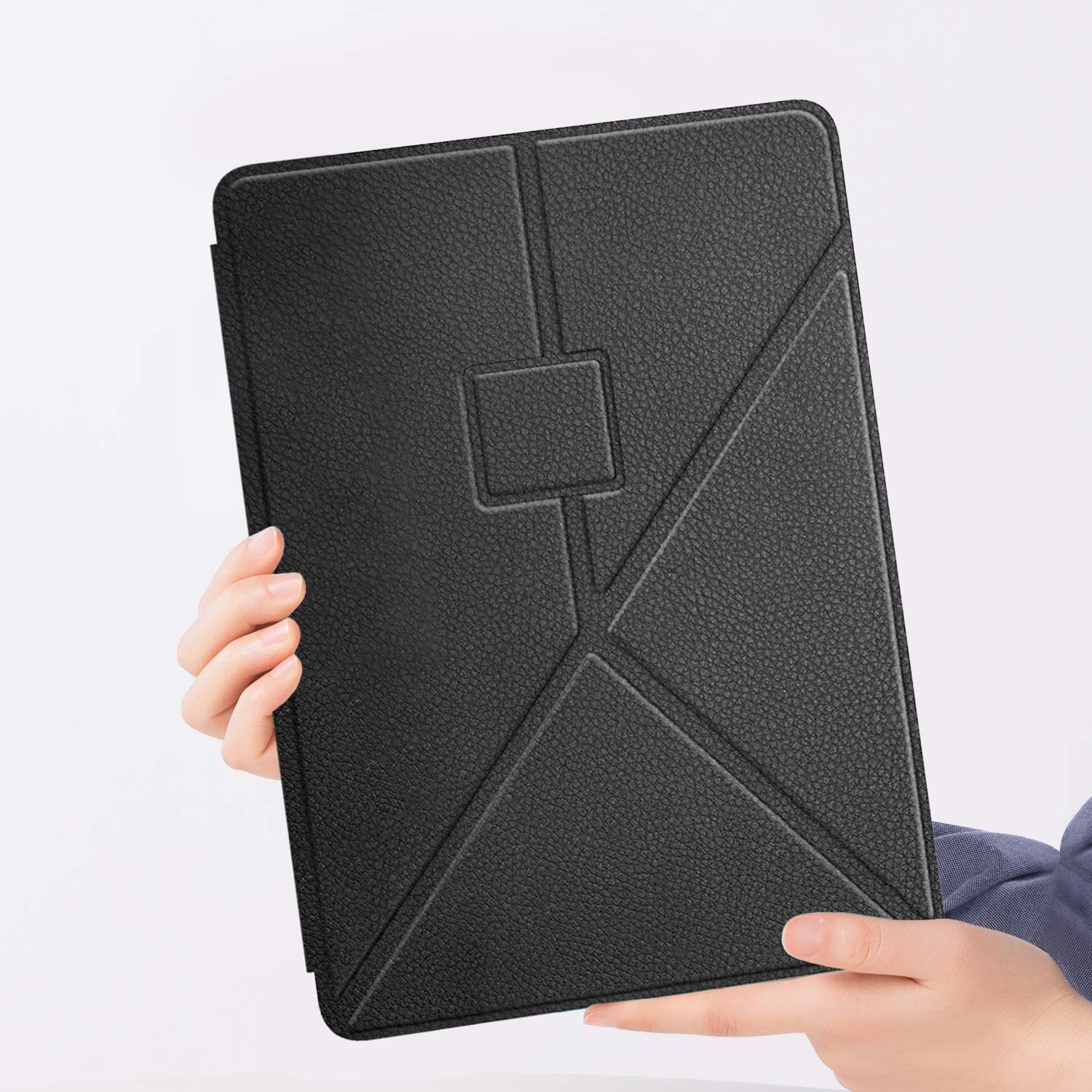 E NET-CASE Case for iPad 9th/8th/7th Generation 10.2 Inch with Pencil Holder, Multi Angle Magnetic Auto Sleep/Wake Cover for iPad 10.2 inch 2021/2020/2019 Model (Black)